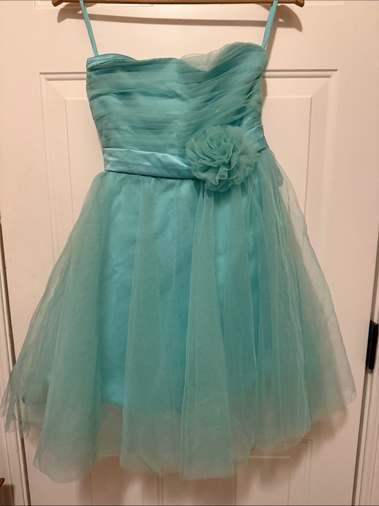 Dresses | Little Girls Aqua Tulle Flower Sash Party Dress | Poshmark